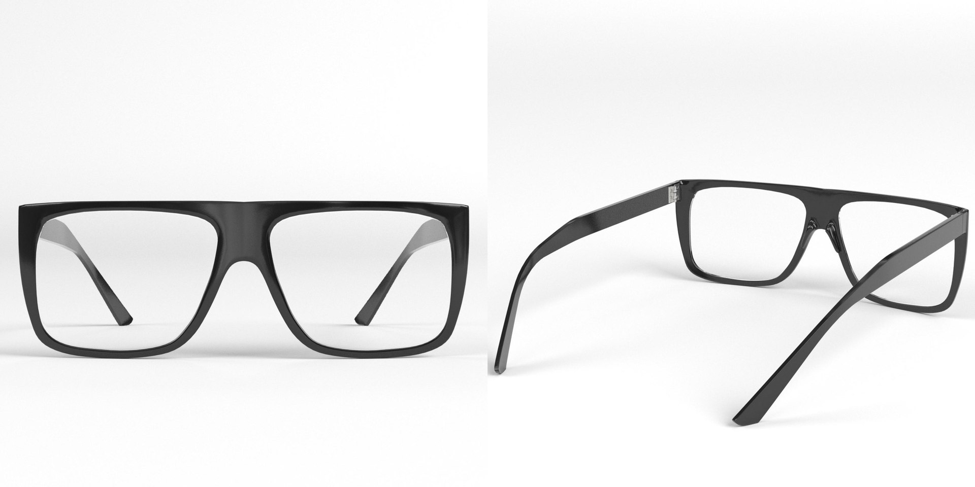 Glasses Flat Top Model - TurboSquid 1985199