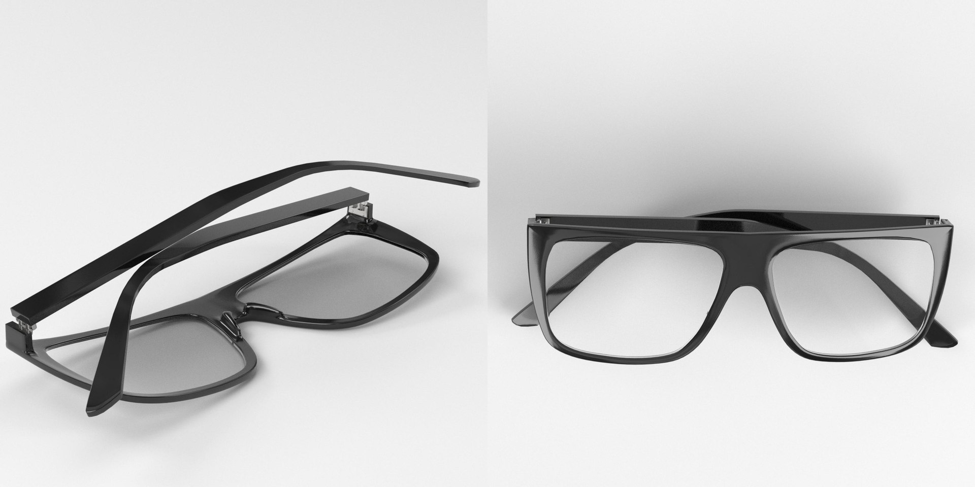 Glasses Flat Top Model - TurboSquid 1985199