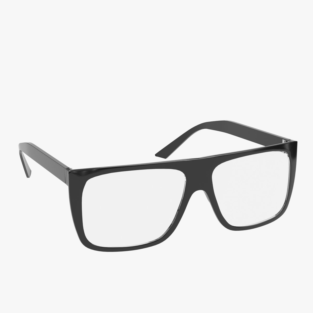Glasses Flat Top Model - TurboSquid 1985199