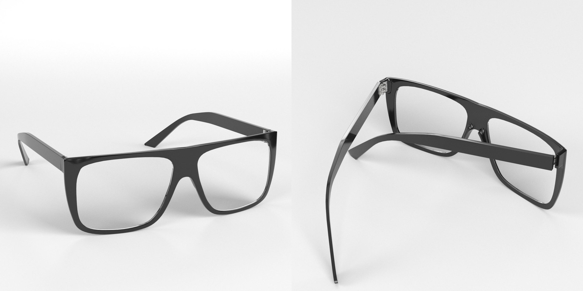 Glasses Flat Top Model - TurboSquid 1985199