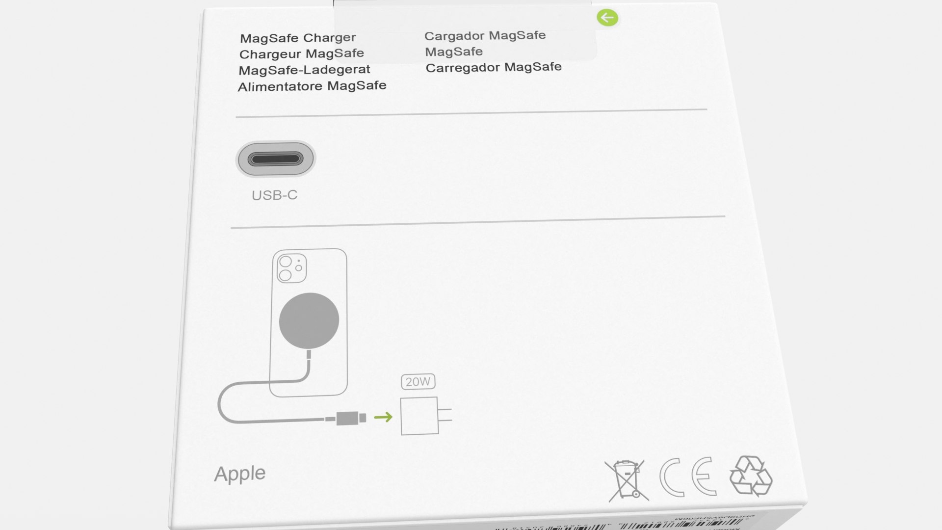 3D Apple MagSafe Charger Packaging Model - TurboSquid 2220664