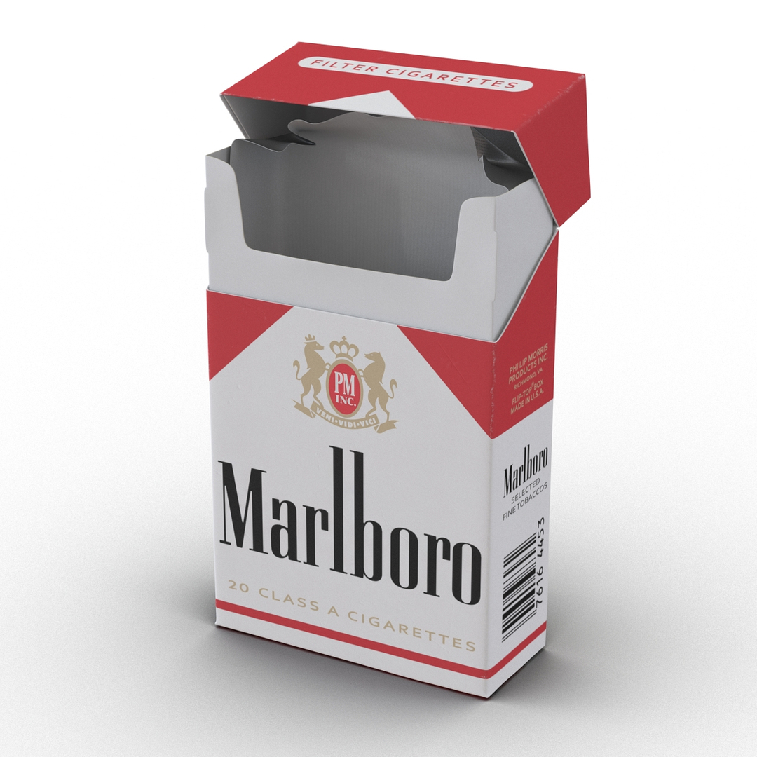 Open Marlboro Cigarette Pack Marlboro Cigarettes Flip Top Box Large