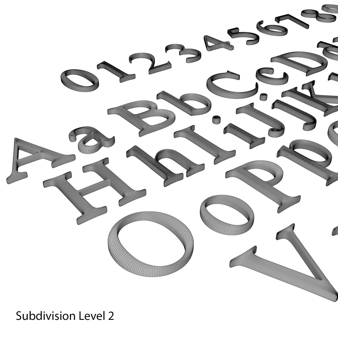3D Alphabet Chrome 1 Model - TurboSquid 2134833