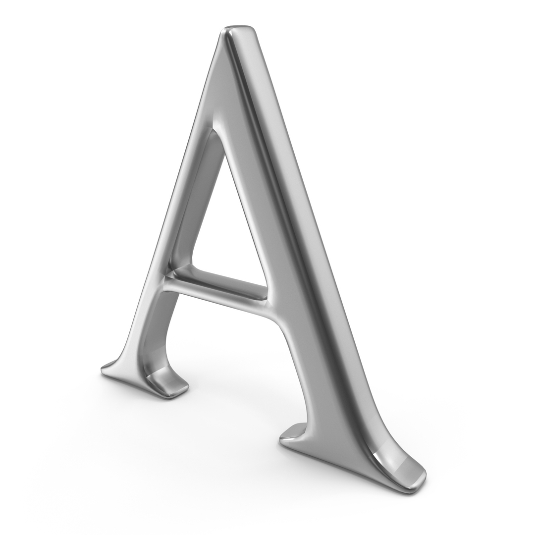 3D Alphabet Chrome 1 Model - TurboSquid 2134833