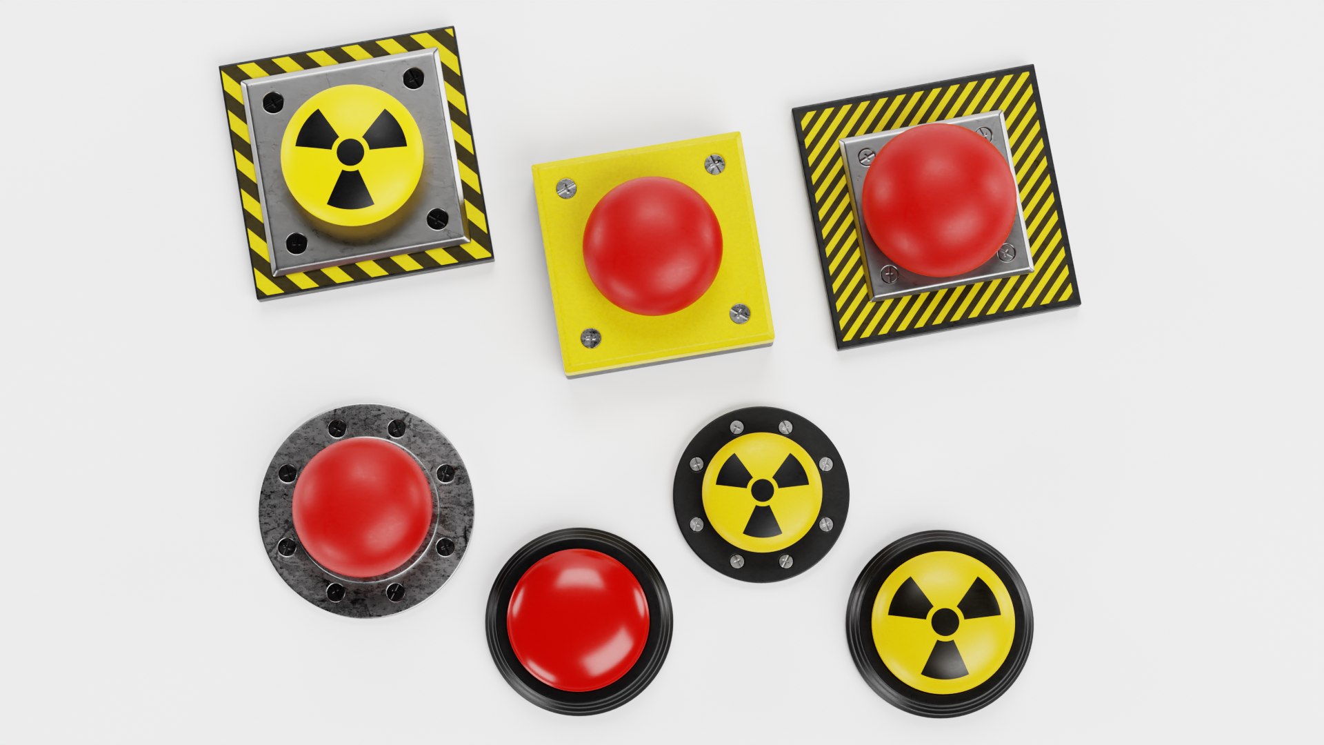 Emergency Buttons 3D Model - TurboSquid 1870049