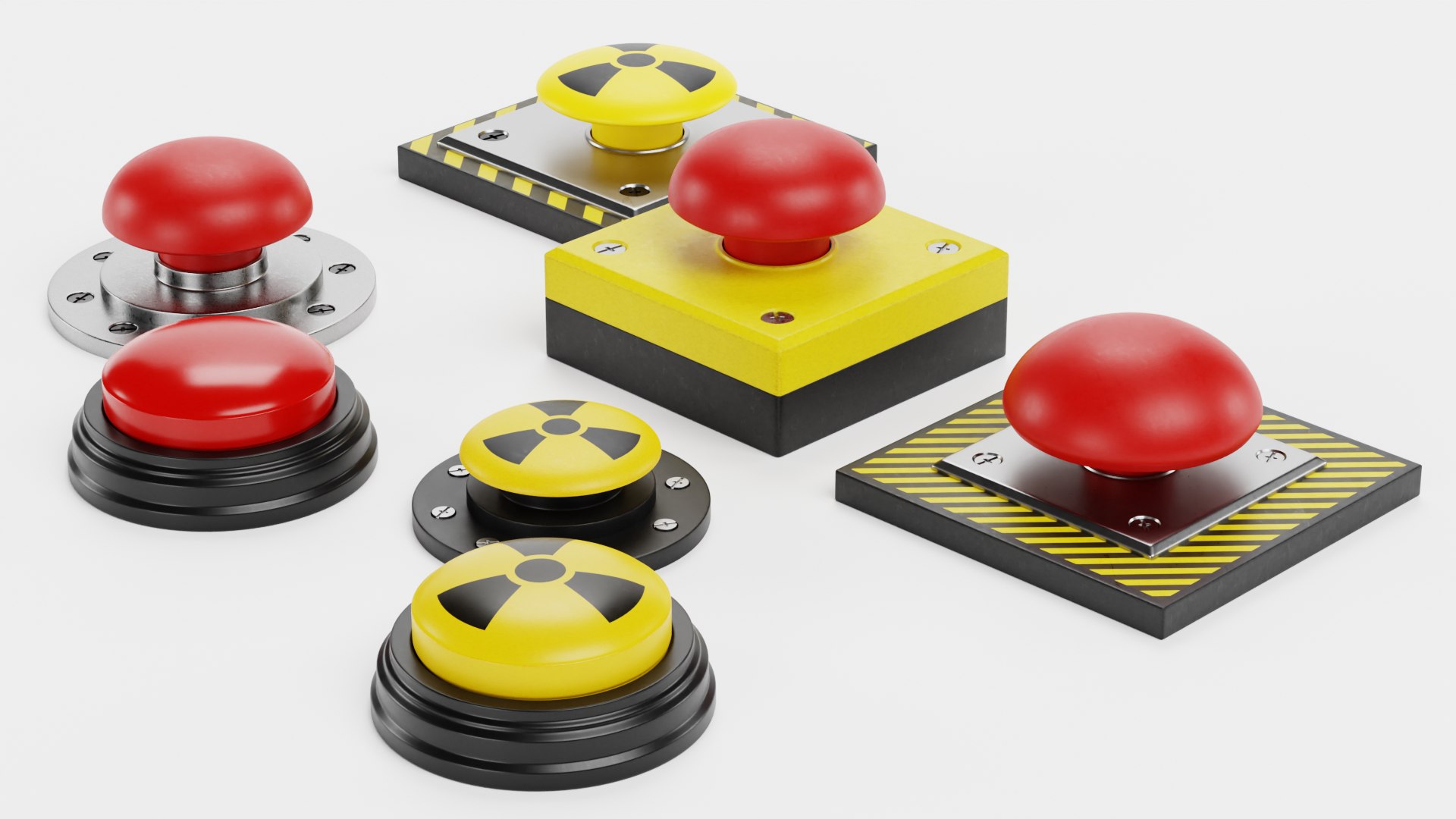 Emergency Buttons 3D Model - TurboSquid 1870049
