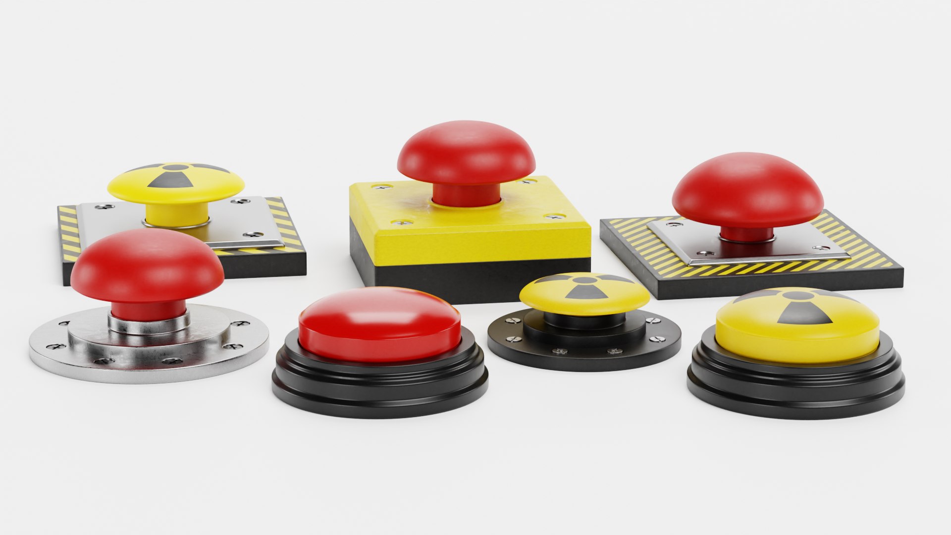 Emergency Buttons 3D Model - TurboSquid 1870049