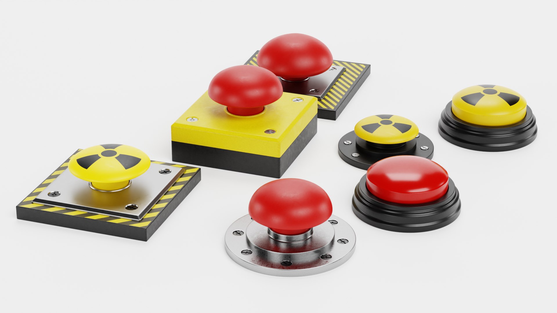 Emergency Buttons 3D Model - TurboSquid 1870049