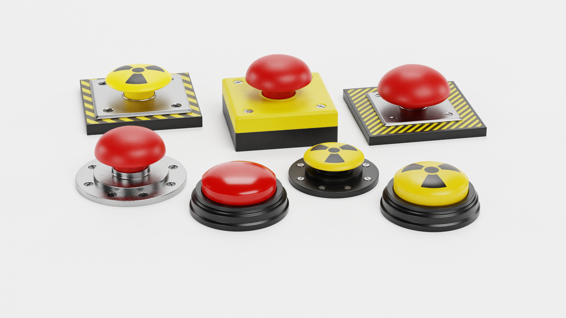 Emergency Buttons 3D Model - TurboSquid 1870049