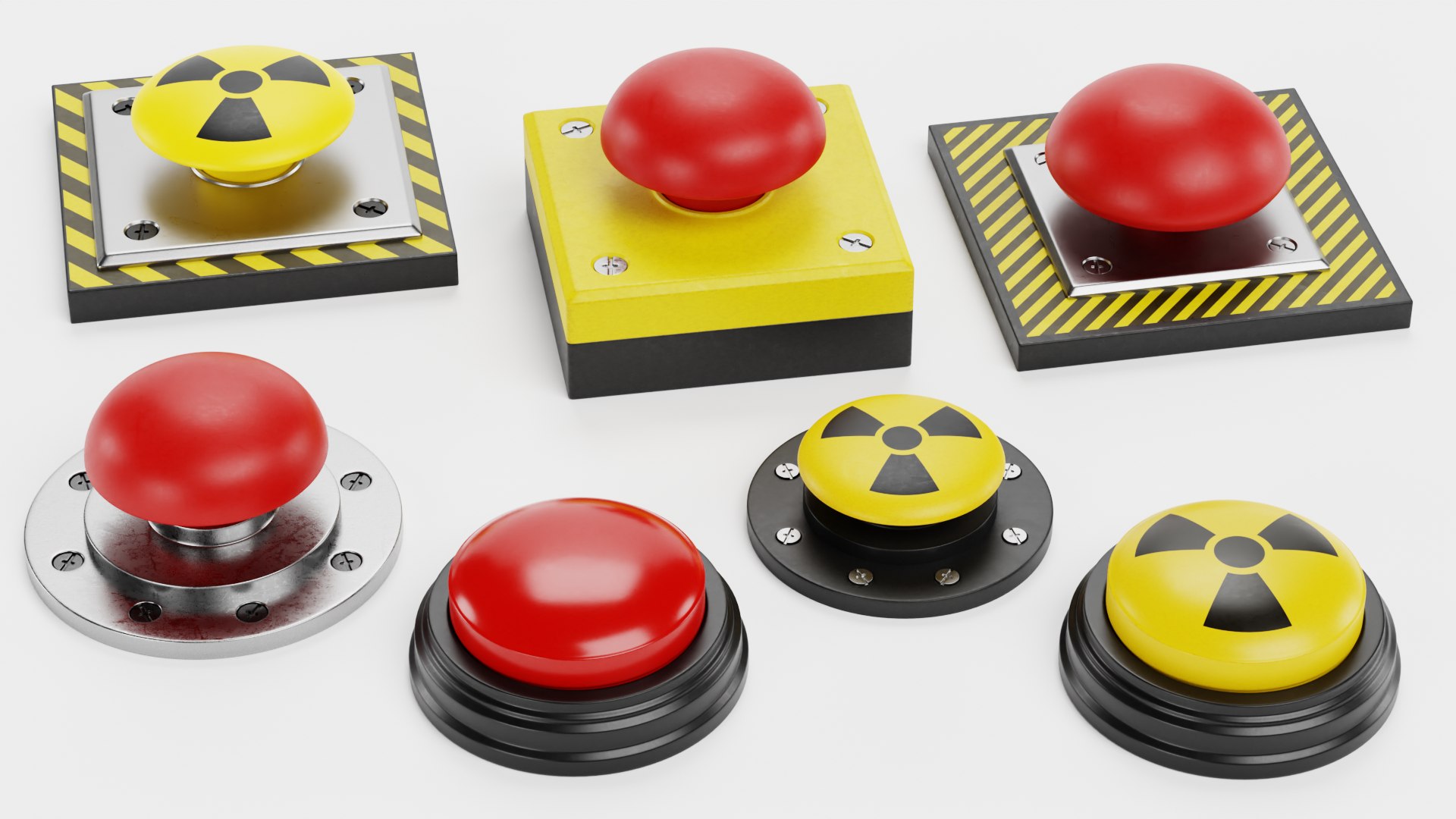 Emergency Buttons 3D Model - TurboSquid 1870049