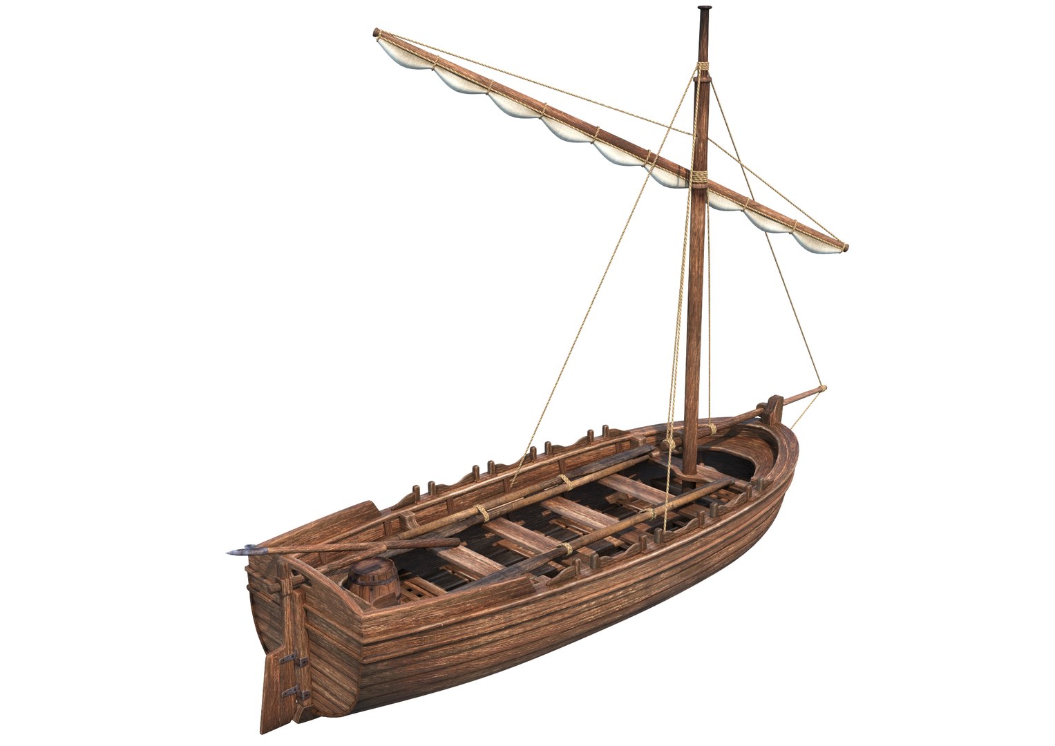 3D Medieval Boat - TurboSquid 1452702