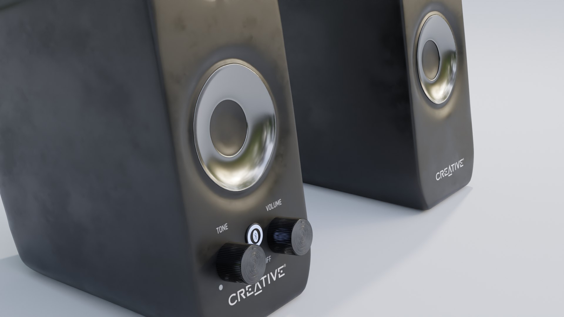 Creative T15 Wireless Speakers PBR 3D Model - TurboSquid 2058707