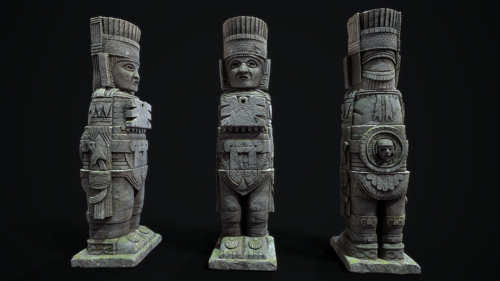 3D Aztec Mayan Statue - TurboSquid 2222734