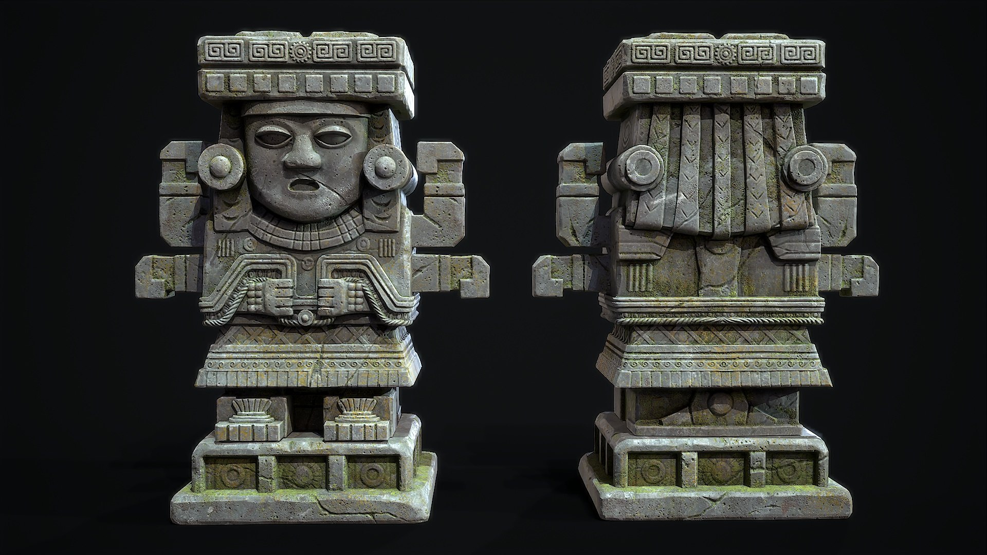 3D Aztec Mayan Statue - TurboSquid 2222734
