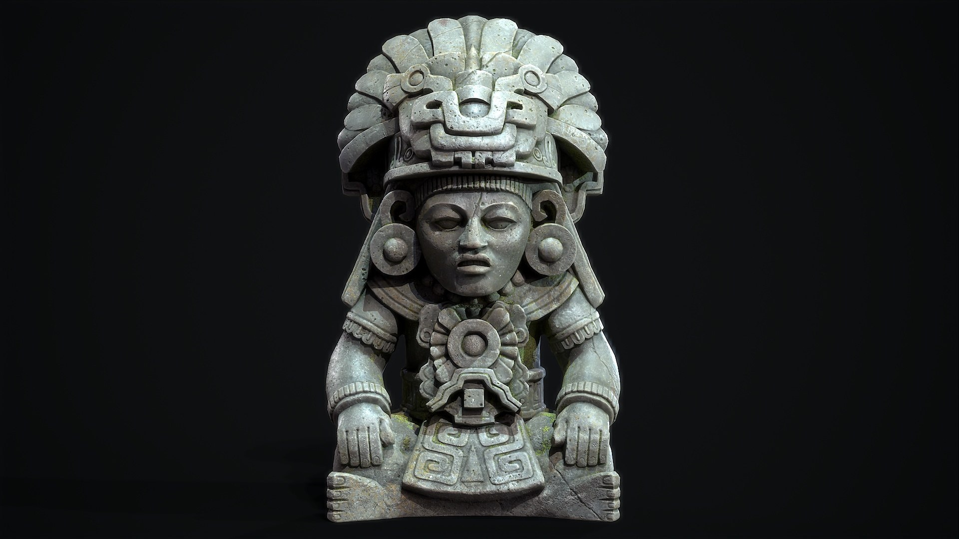 3D Aztec Mayan Statue - TurboSquid 2222734