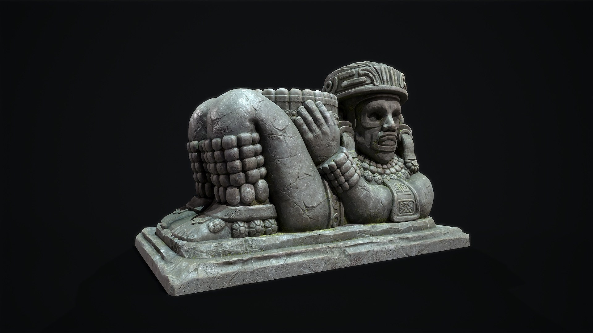3D Aztec Mayan Statue - TurboSquid 2222734