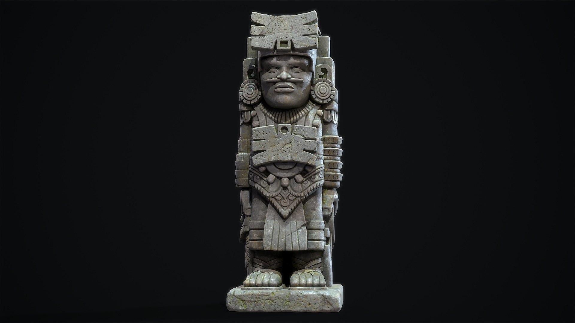 3D Aztec Mayan Statue - TurboSquid 2222734