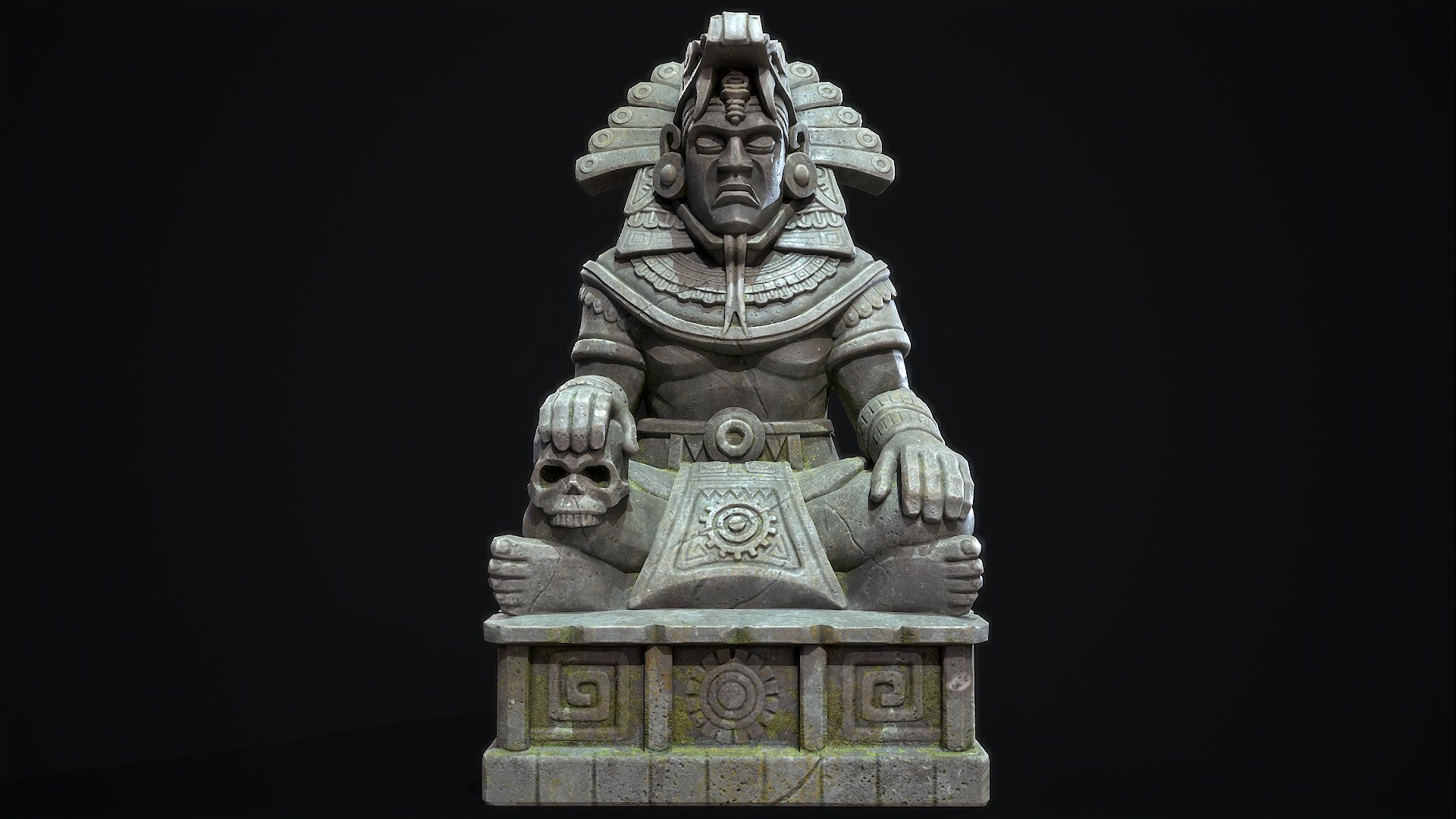 3D Aztec Mayan Statue - TurboSquid 2222734