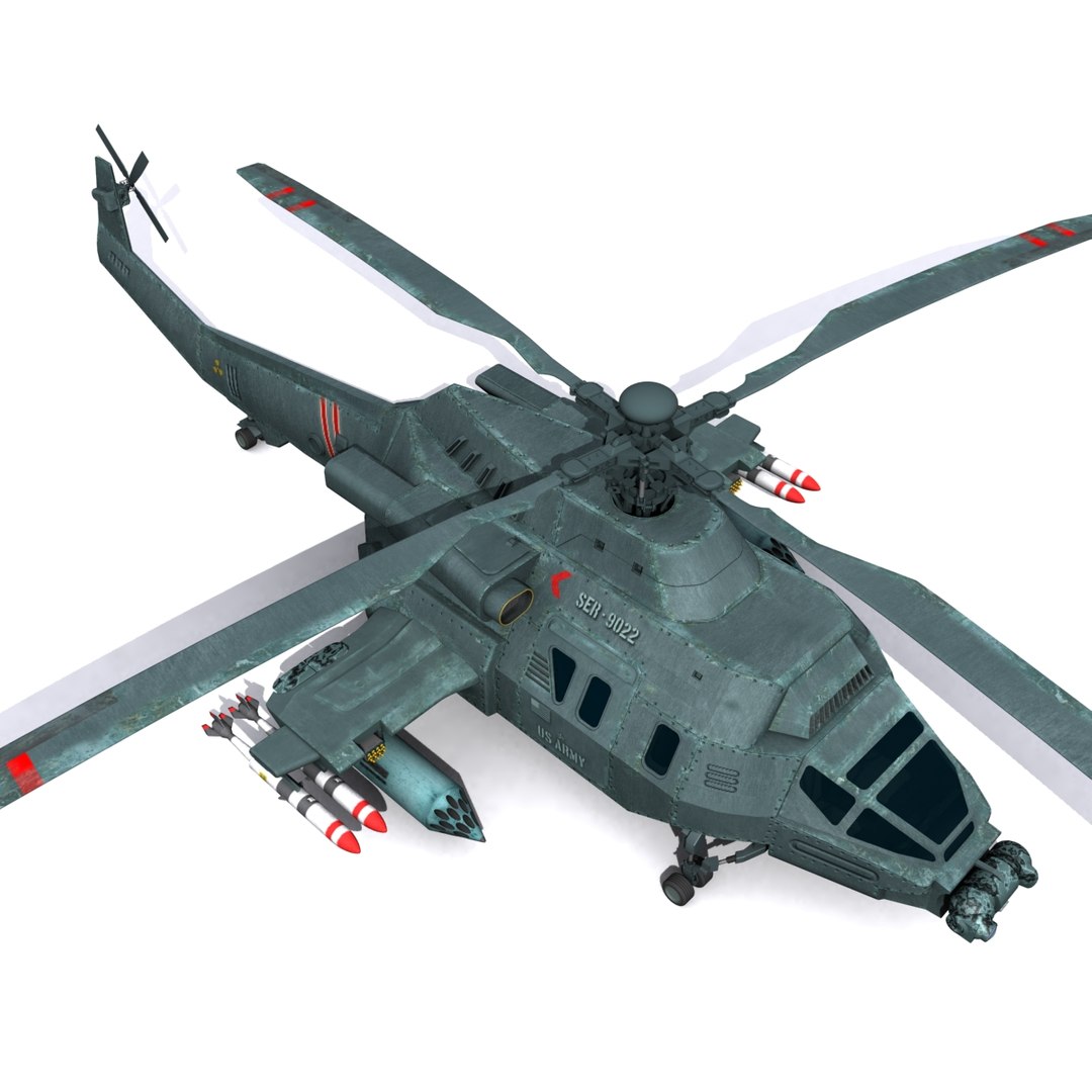 3ds New Military Helicopter