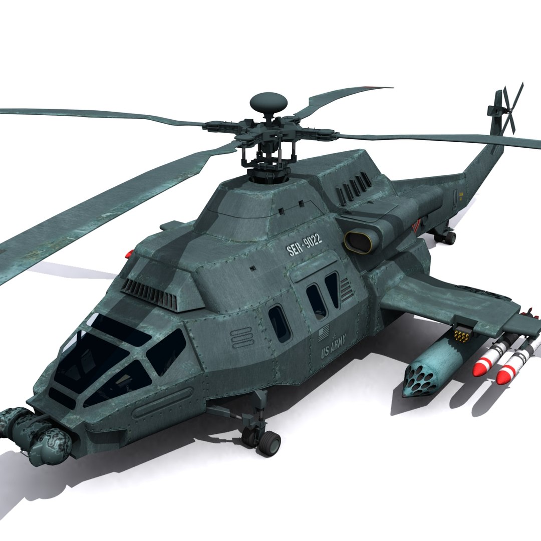 3ds New Military Helicopter
