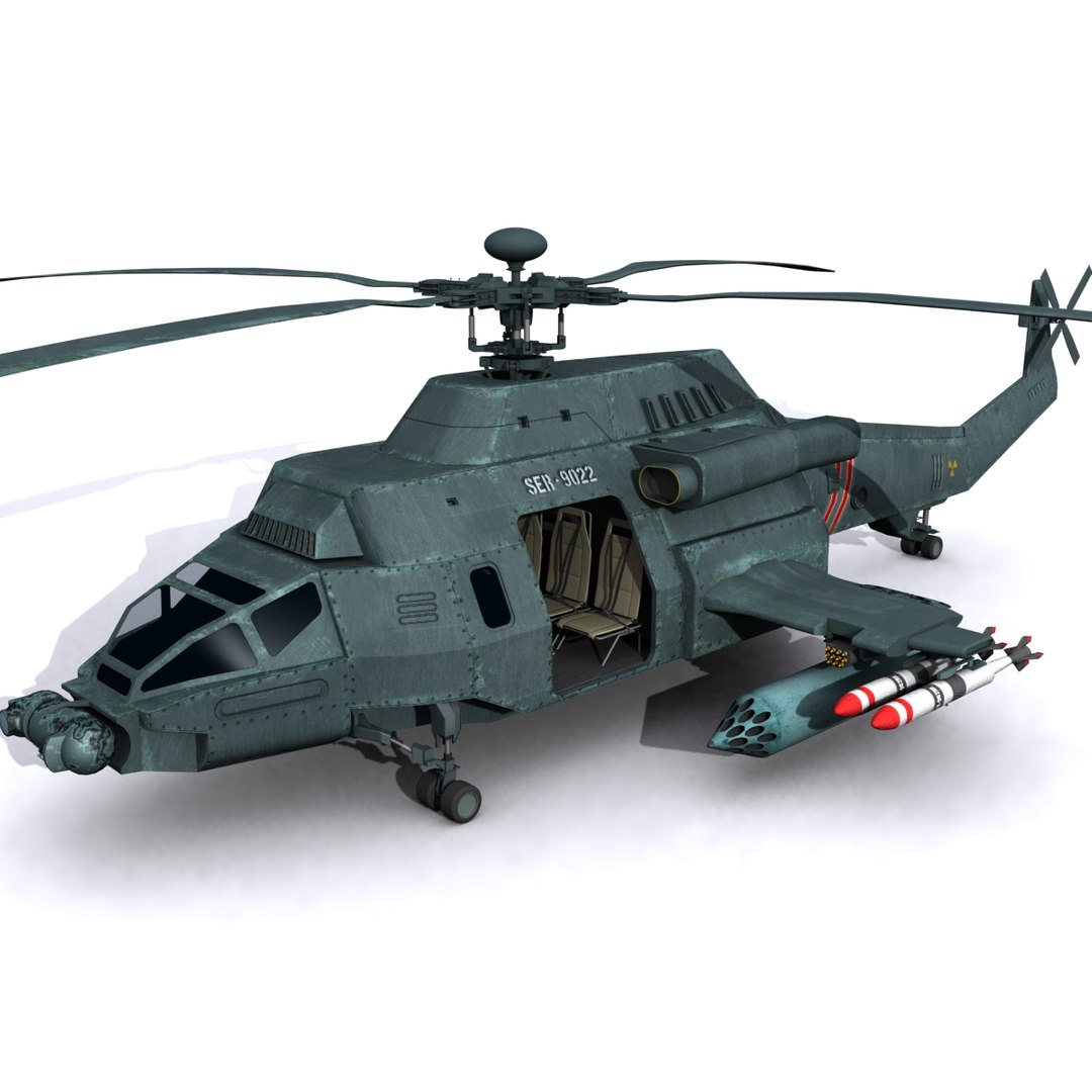 3ds New Military Helicopter