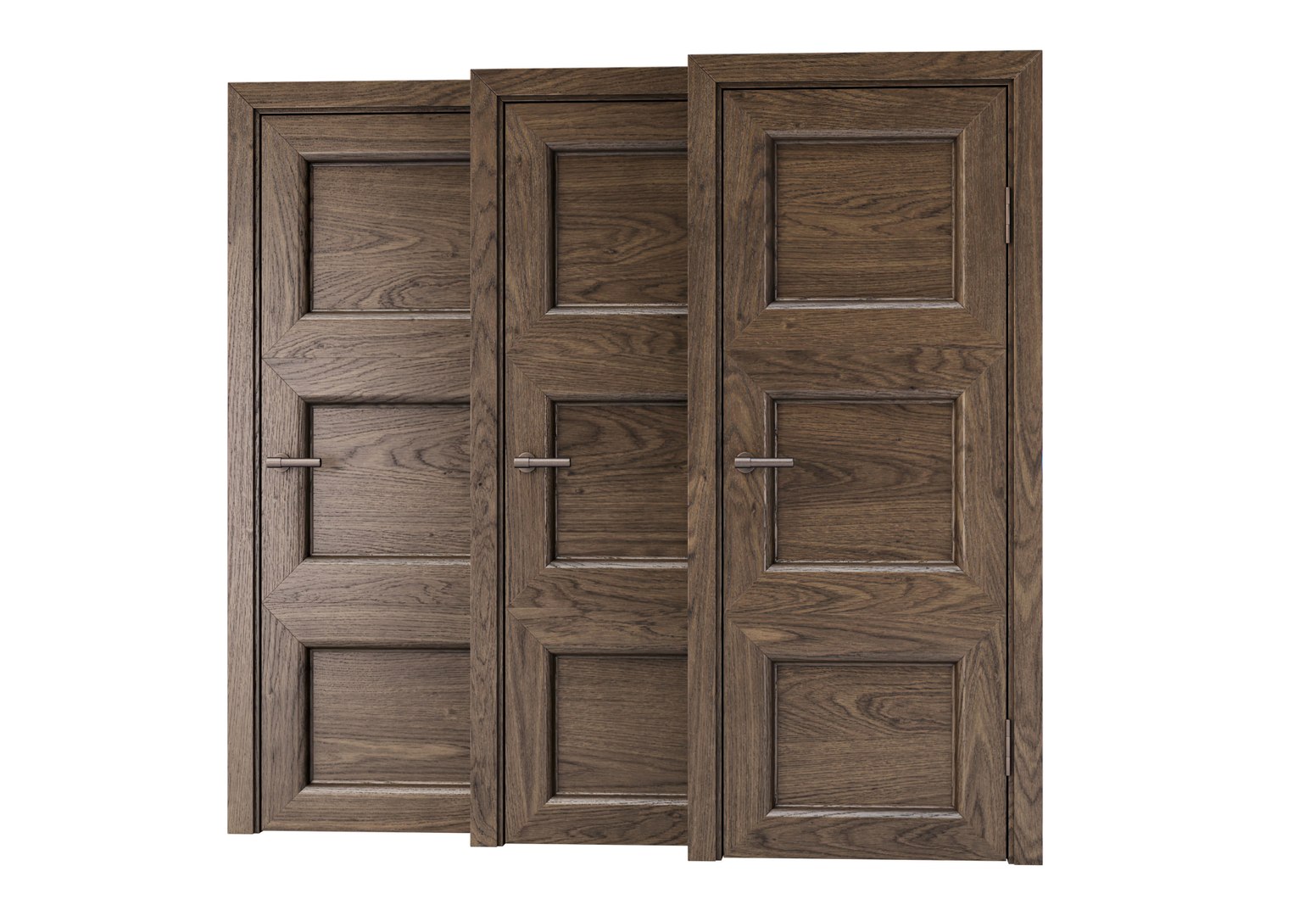 3D Interior And Exterior Wooden Door Set V3 - TurboSquid 2042704