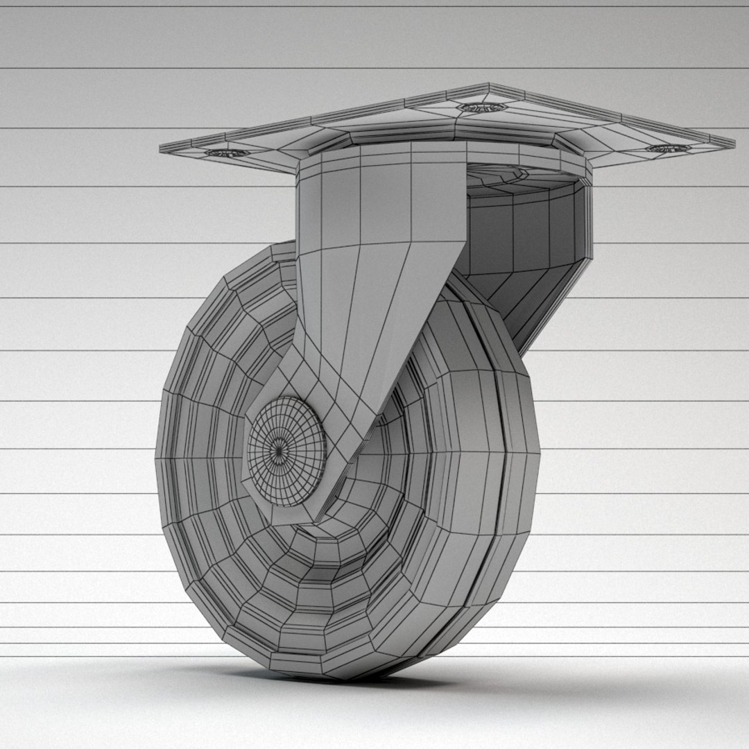 3d Model Caster Wheel