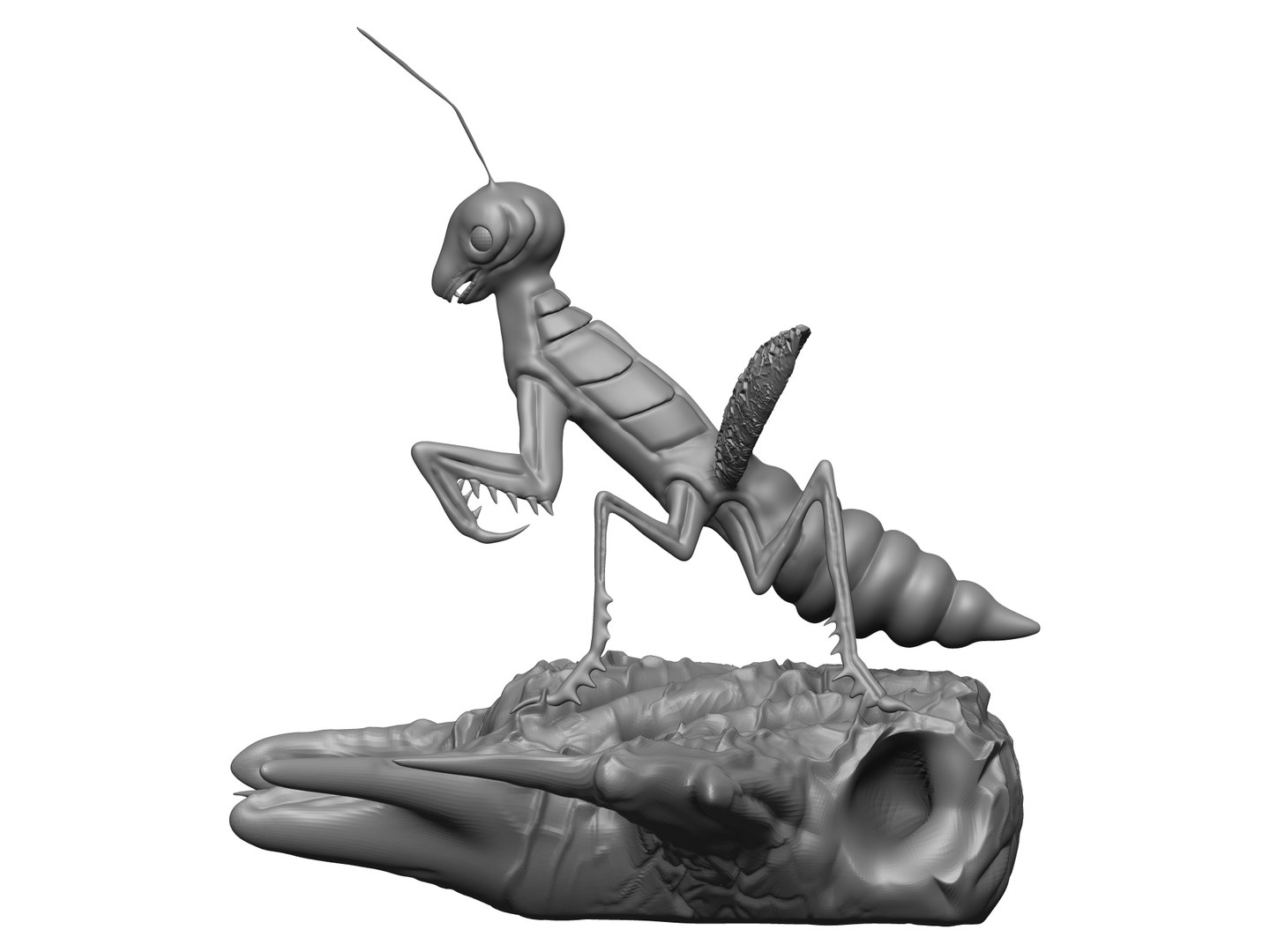 Realistic Praying Mantis Model - TurboSquid 1874356