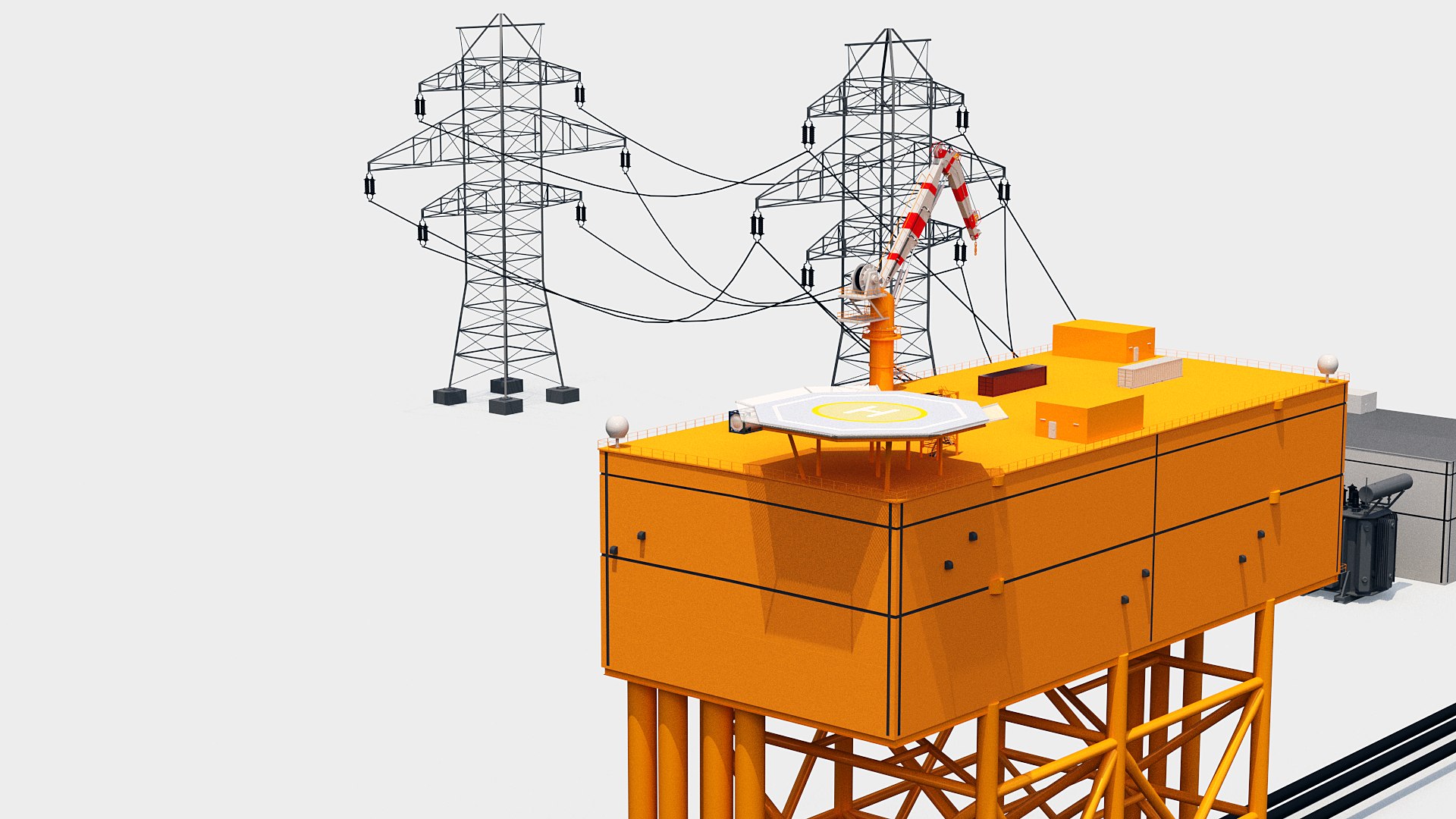 Offshore Wind Farm Scheme Model - TurboSquid 1977858