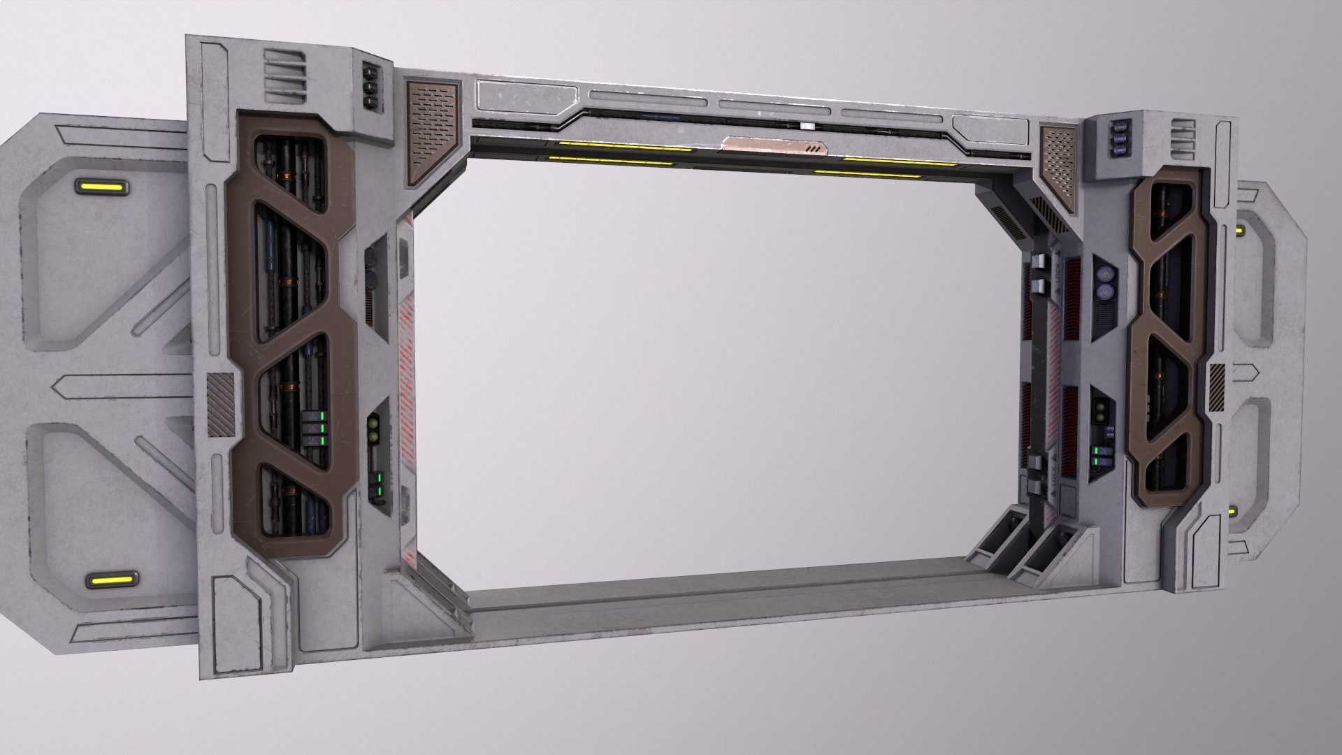 3D Scifi Laboratory Moonbase Door VR AR Low-poly 3d Model - TurboSquid ...