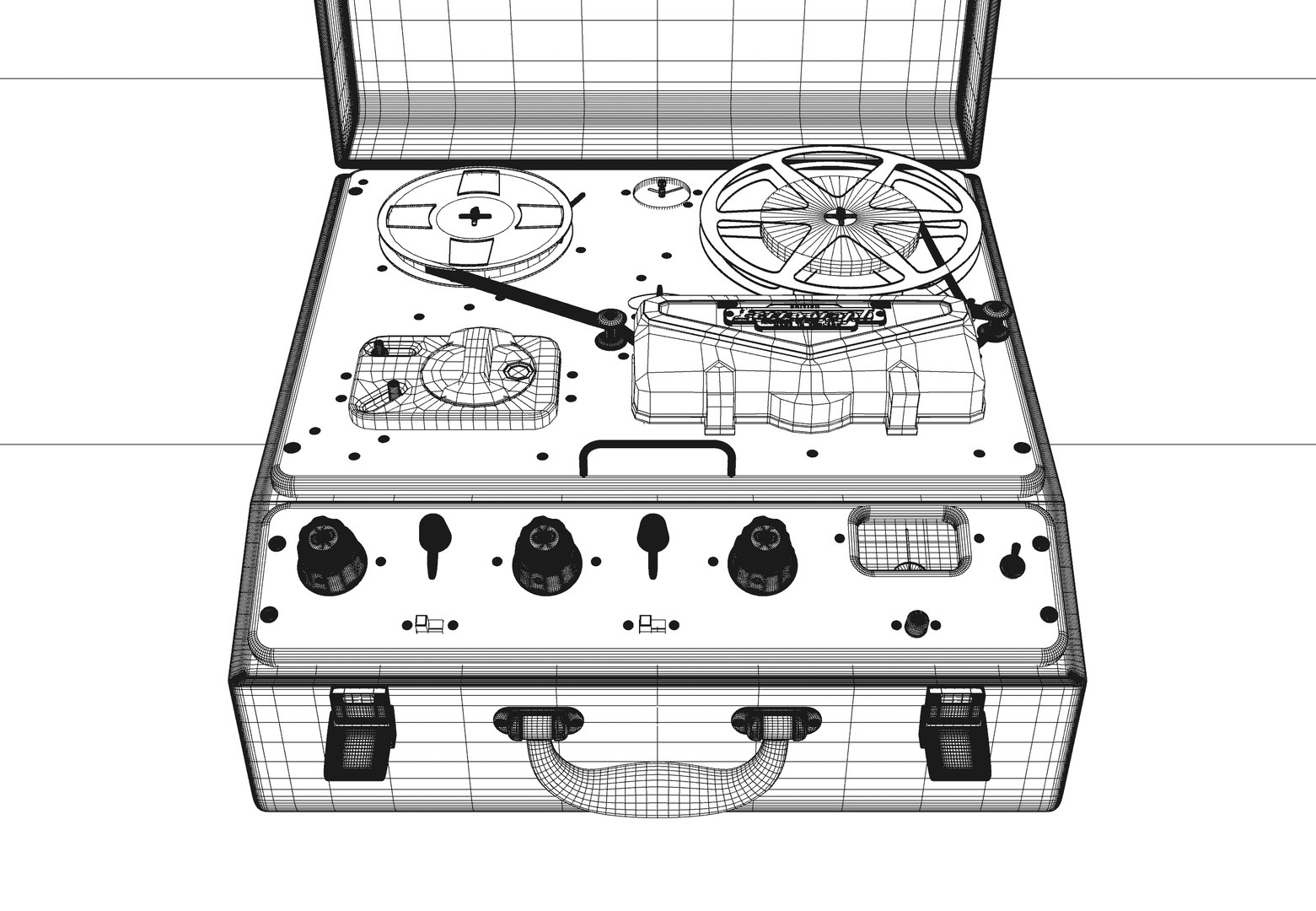 Vintage Ferrograph Reel-to-Reel Recorder 3D Model - TurboSquid 2008630