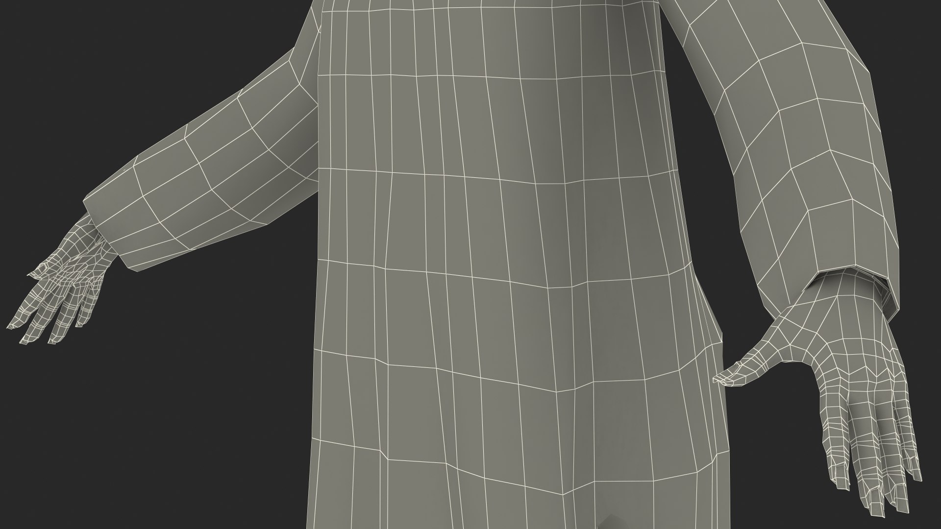 Light Skin Graduation Gown 3D Model - TurboSquid 1656528