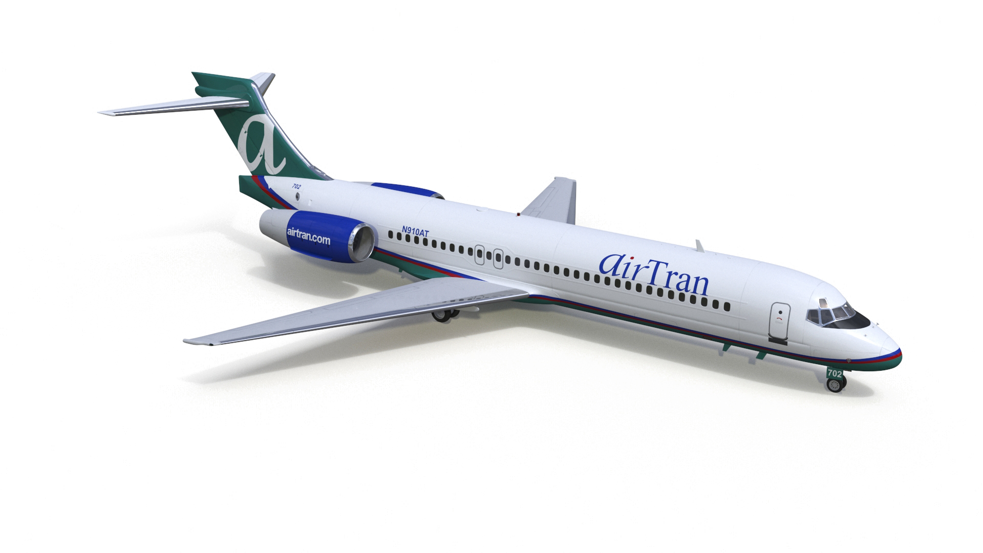 3D Air Transat Livery Boeing 717-200 Rigged For Maya - TurboSquid 2468491