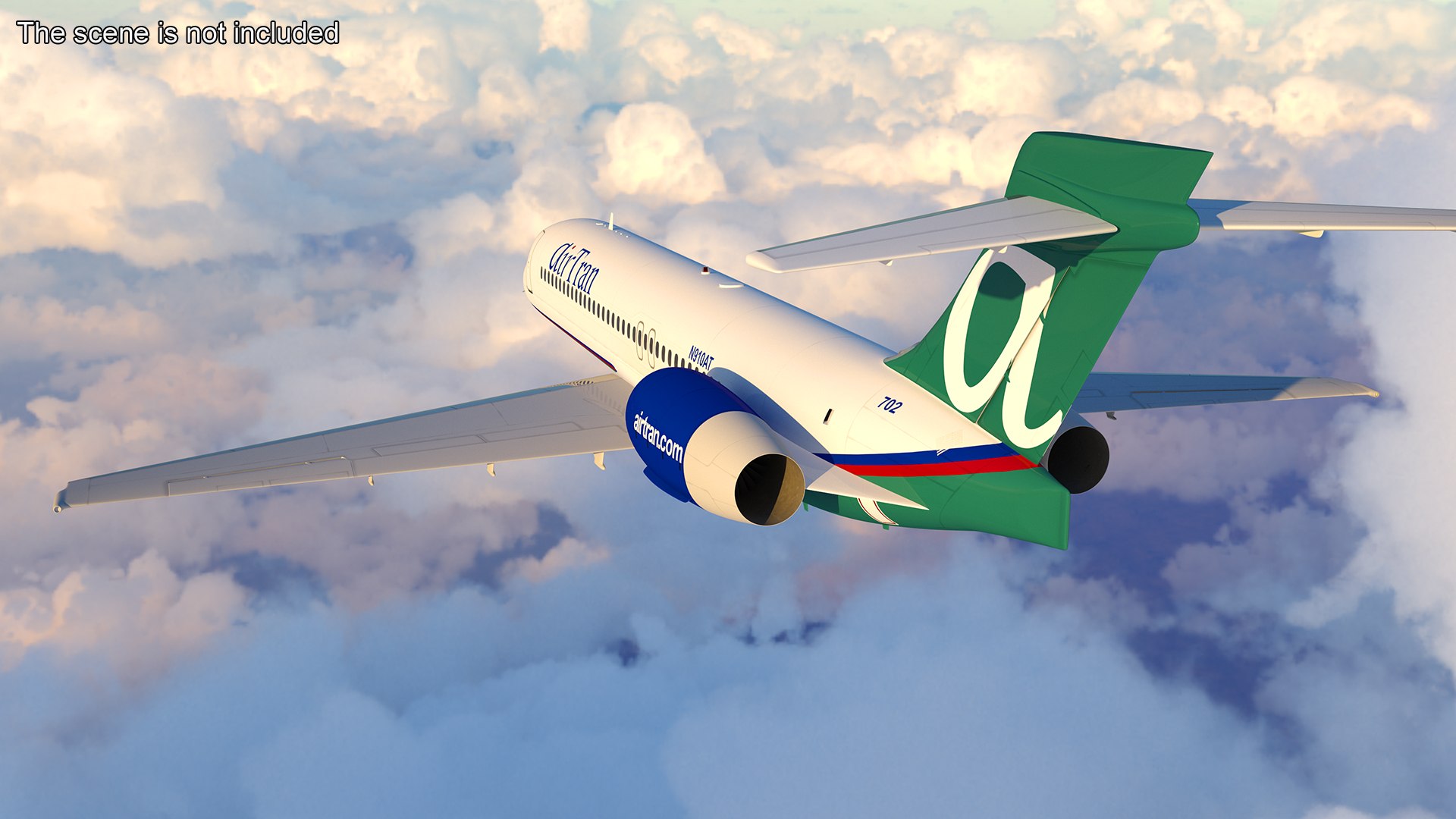 3D Air Transat Livery Boeing 717-200 Rigged For Maya - TurboSquid 2468491