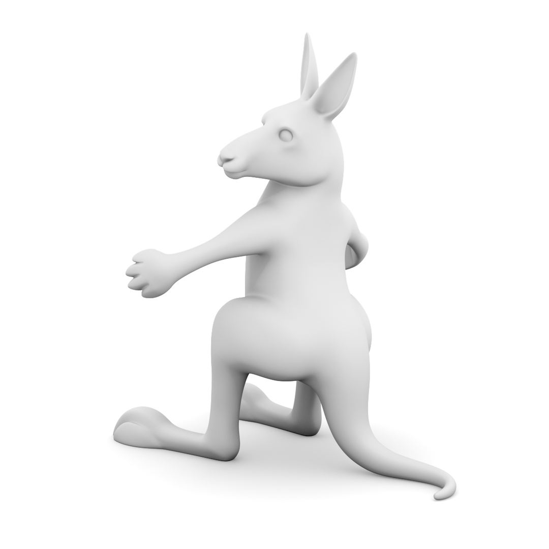 3d model printable kangaroo smartphone holder