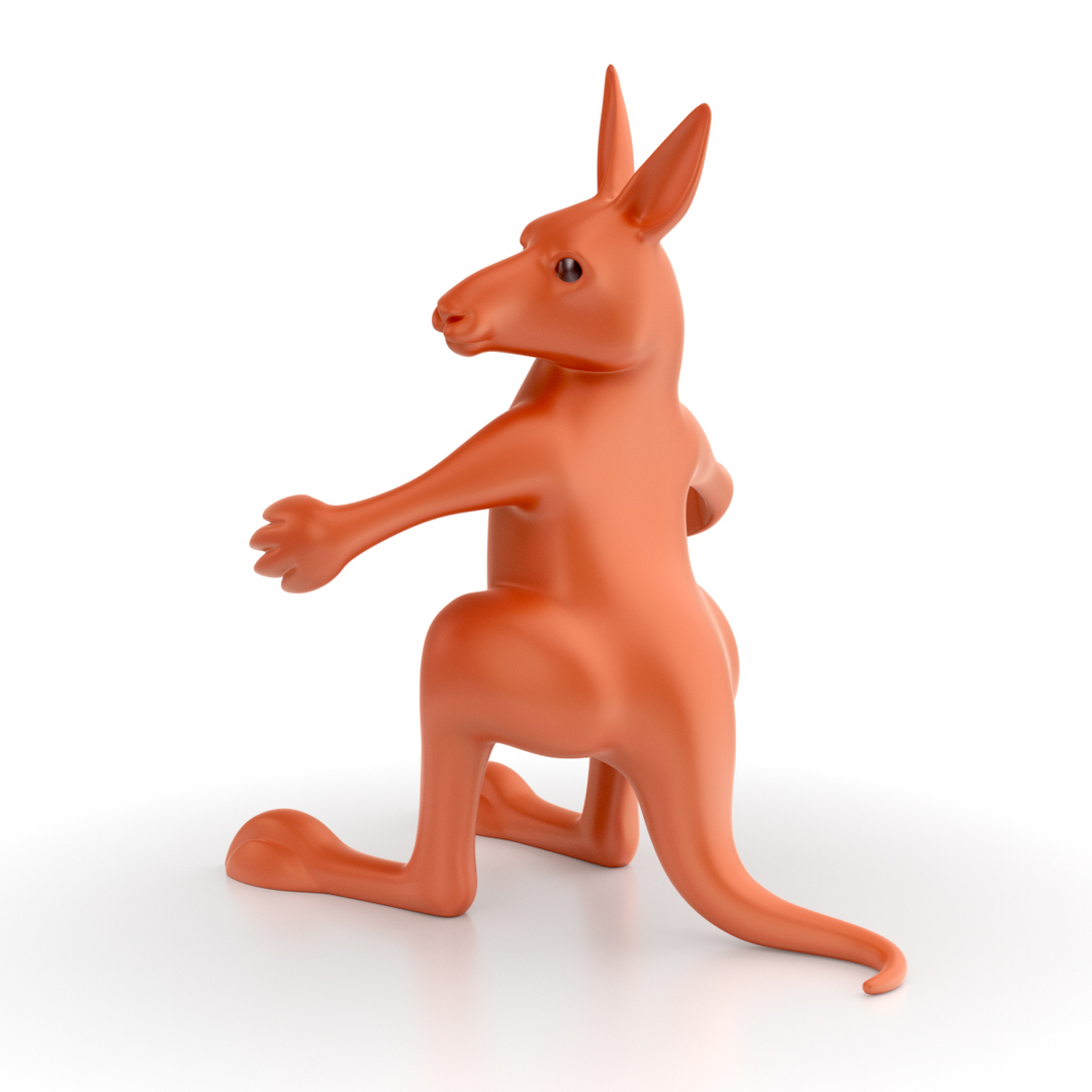 3d model printable kangaroo smartphone holder