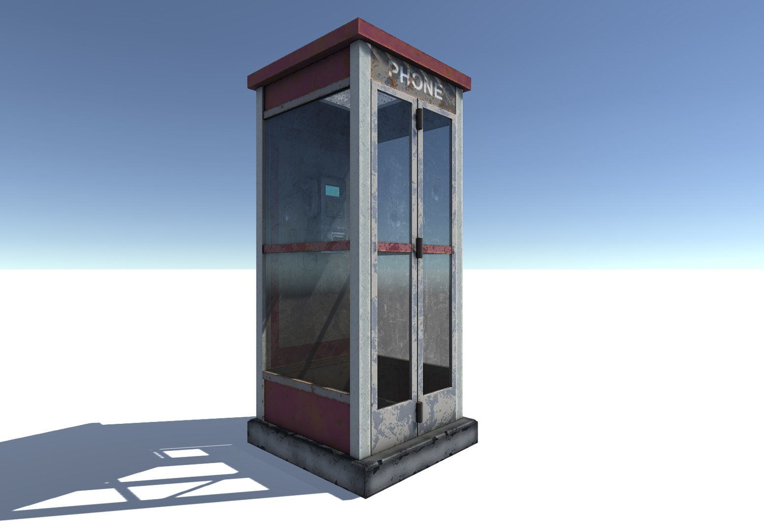 3d Phone Booth Model