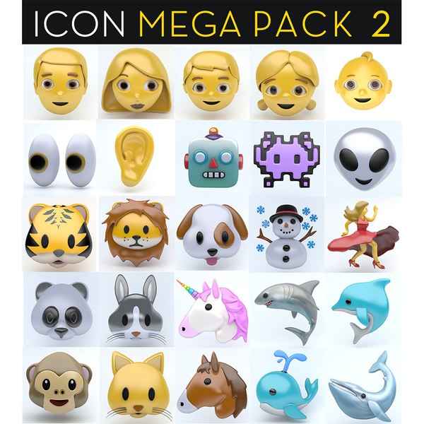 Emoji megapack 3 model - TurboSquid 1325632