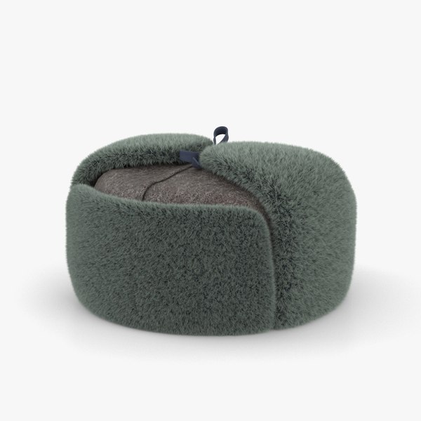russian ushanka hat 3d model