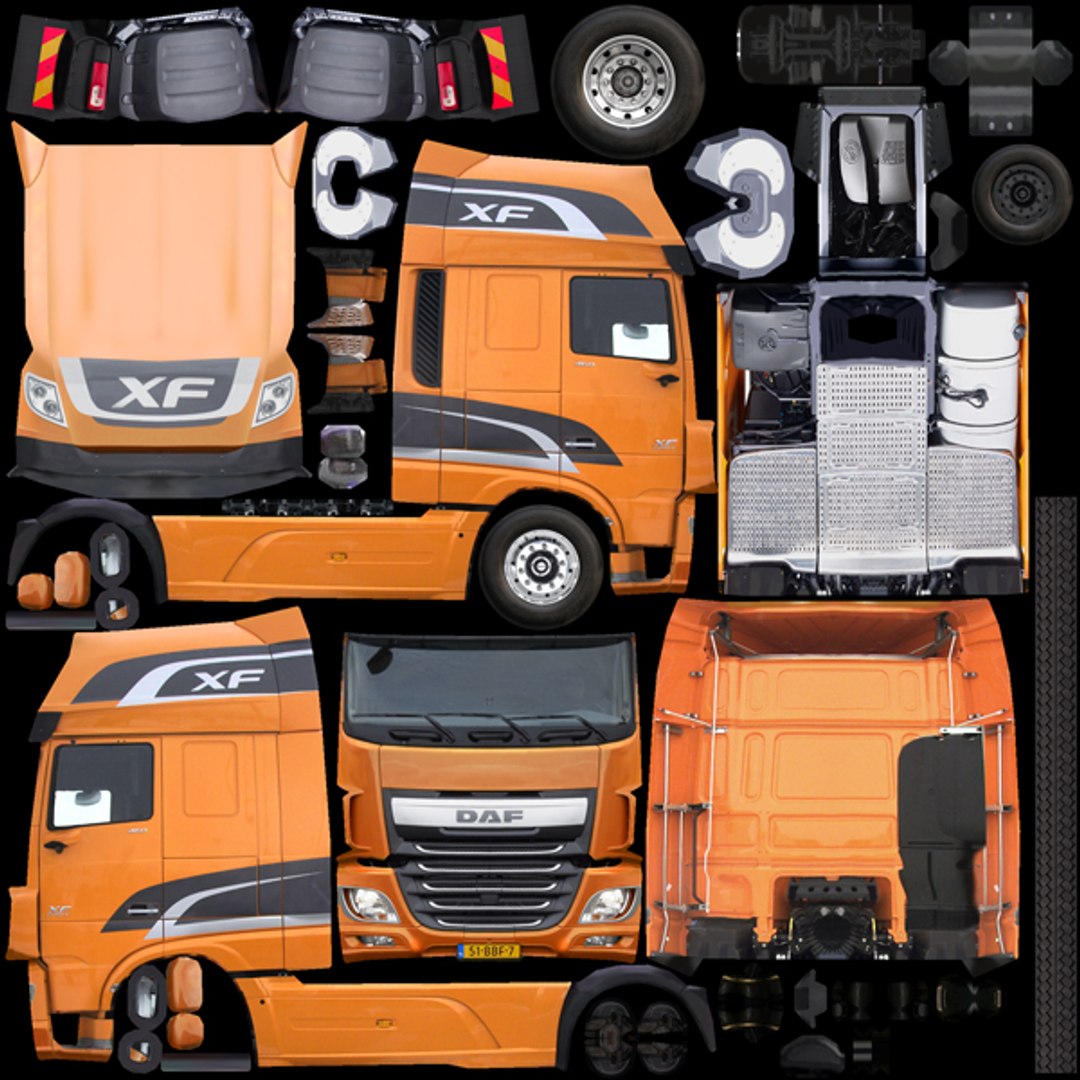 2013 Daf Xf 3d Model
