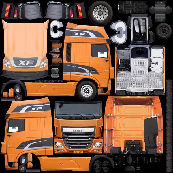 2013 daf xf 3d model