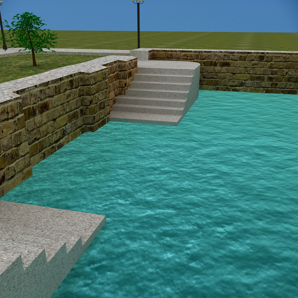 free swimming pool 3d model
