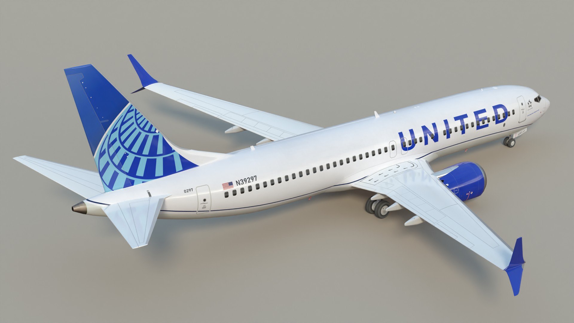 United Airlines B738 MAX SC 3D - TurboSquid 2281758