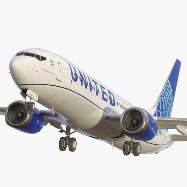 modelo 3d United Airlines B738 MAX SC - TurboSquid 2281758