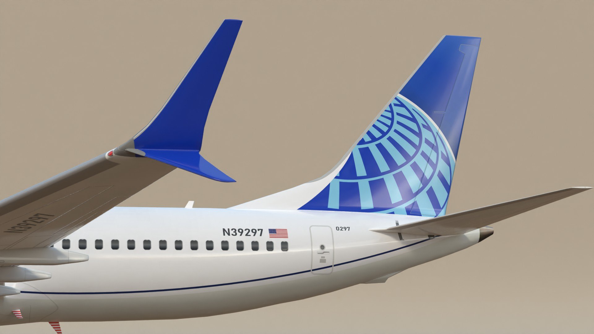 United Airlines B738 MAX SC 3D - TurboSquid 2281758