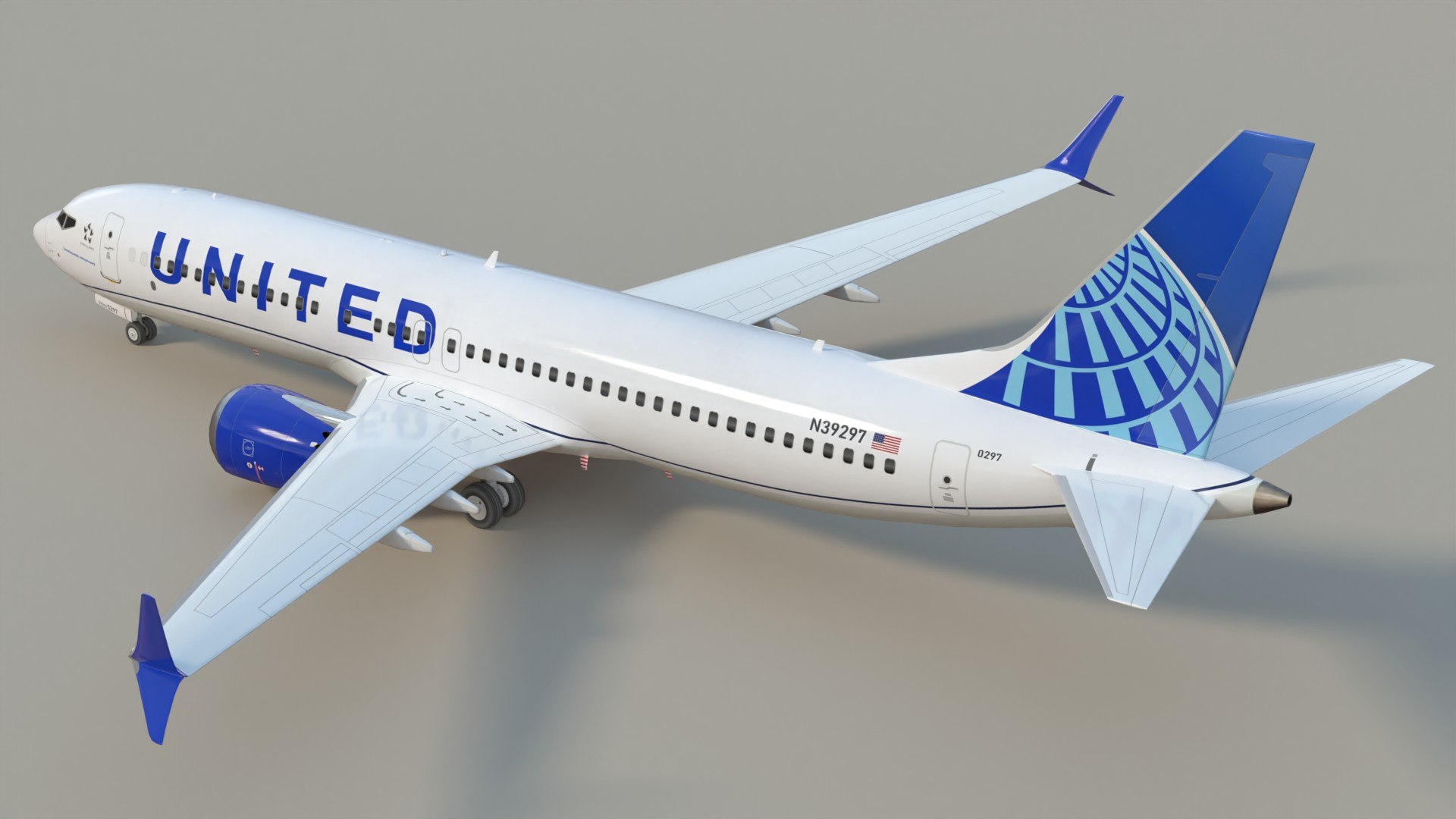 United Airlines B738 MAX SC 3D - TurboSquid 2281758