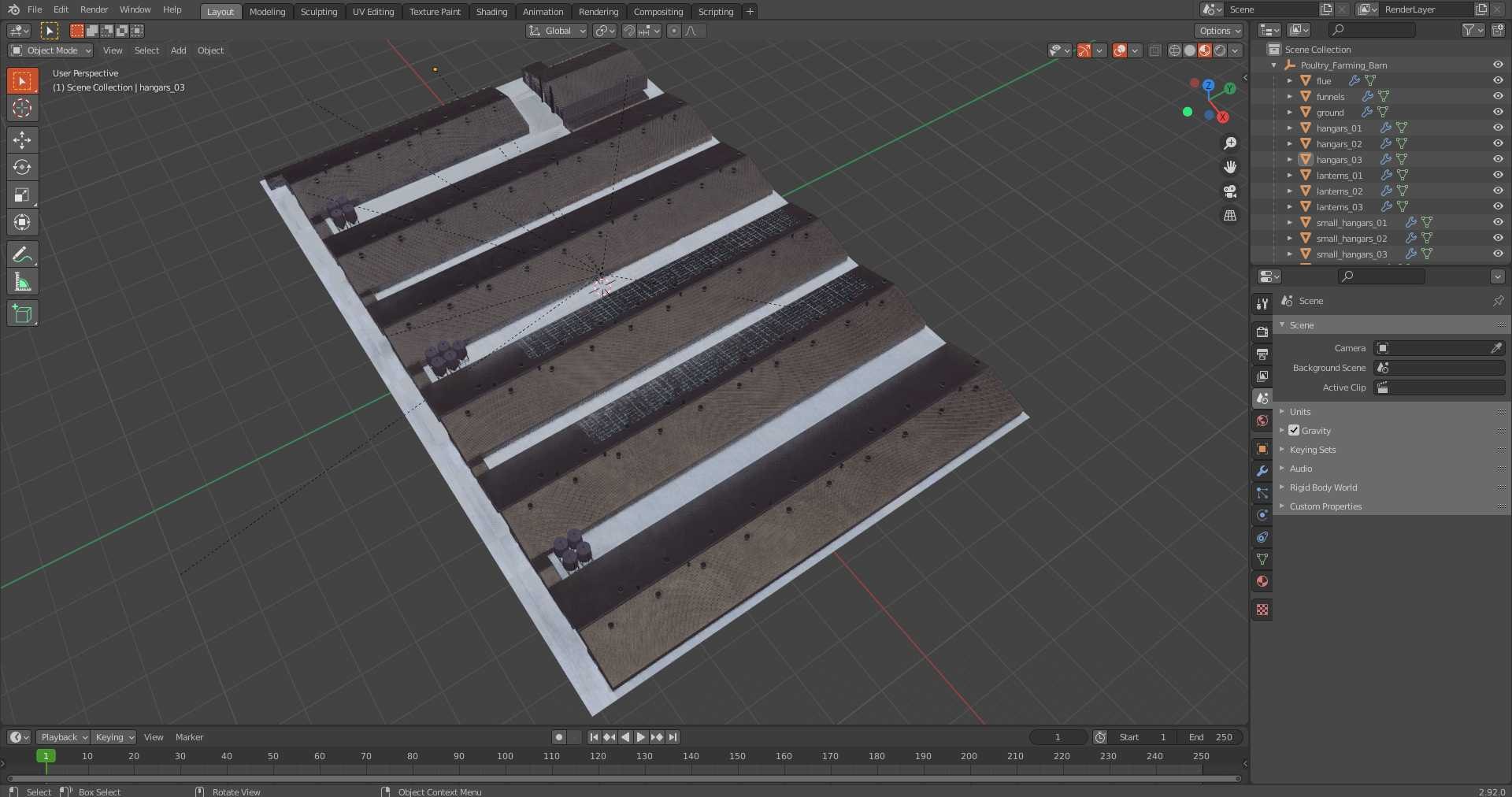 Poultry Farming Barn Model - TurboSquid 2211470