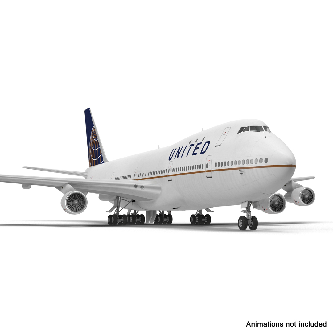Boeing 747-100B United 3D-Modell - TurboSquid 1016774