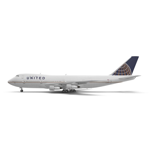 3d boeing 747-100b united model