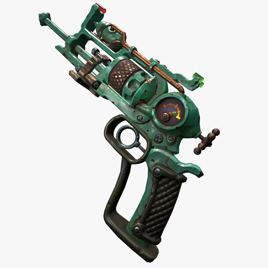 Modular Stylized Steampunk Revolver Model - TurboSquid 2333062